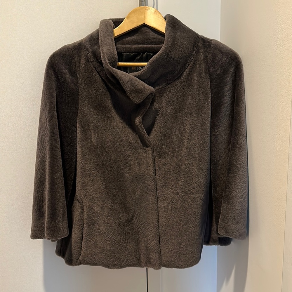 Brand New Real Fur Coat In Gray - Gem